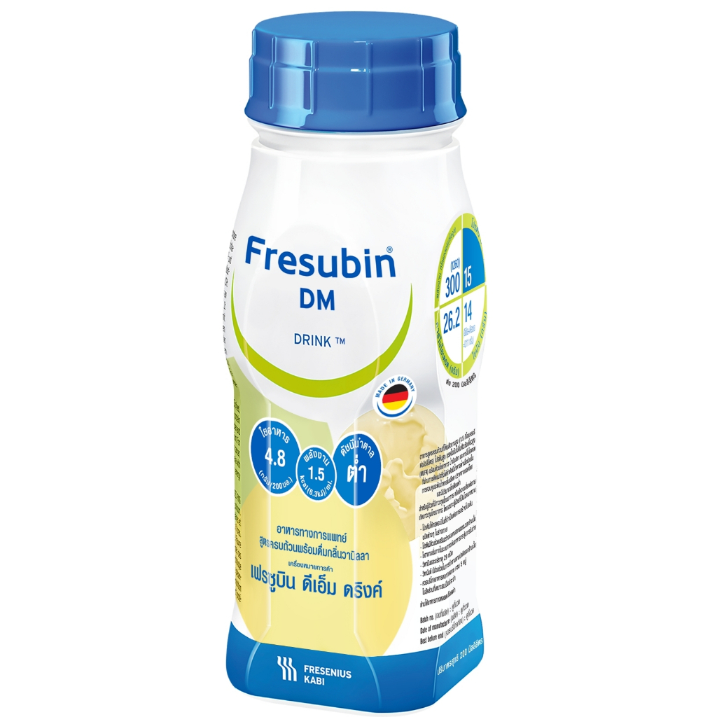 ใหม่ Fresubin DM 6 แพค เฟรซูบิน ดีเอ็ม อาหารครบถ้วนพร้อมดื่มกลิ่นวานิล ...
