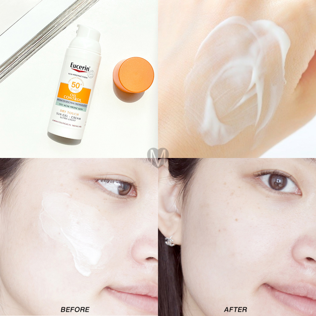 Eucerin Sun Gel-Creme Ultra Light Oil Control SPF 50 50ml ยูเซอริน ครีมกันแดด เนื้อเจล สำหรับผิว ...