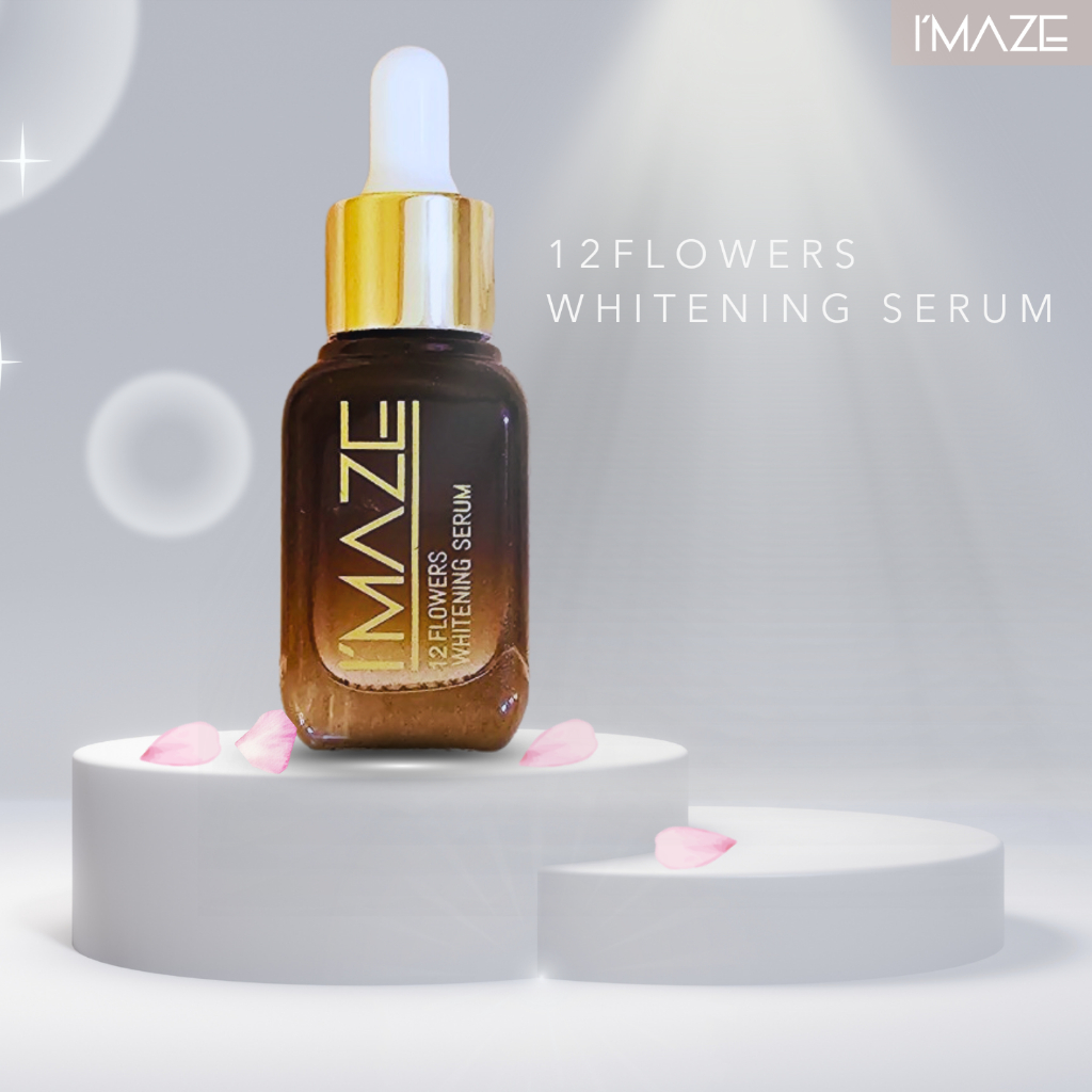 IMAZE 12 Flowers Whitening serum Vitamin C NIACINAMIDE HYA 20ml. เซรั่ม ...