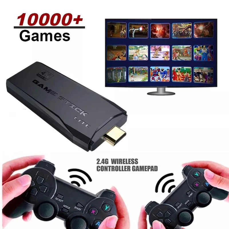 (จัดส่งฟรี) เกมส์ต่อทีวี game stick HDMI 4K เครื่องเล่นเกมย้อนยุค ที่ ...