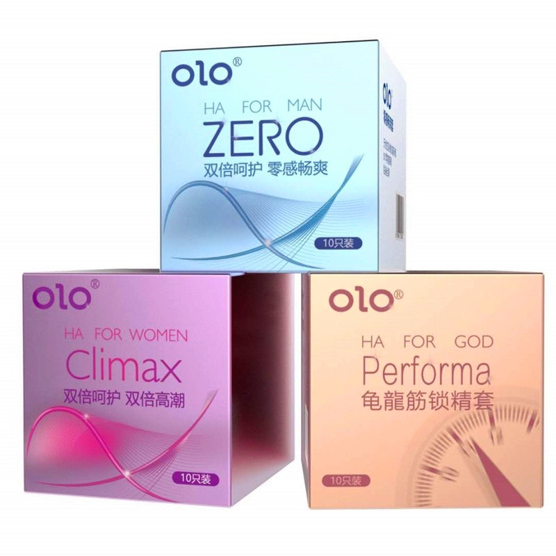 OLO 001 thin series condoms 10pcs 505254mm ถุงยางอนามัยรุ่นอัพเกรด ถุงยางอนามัย แบบบาง ขนาด ...