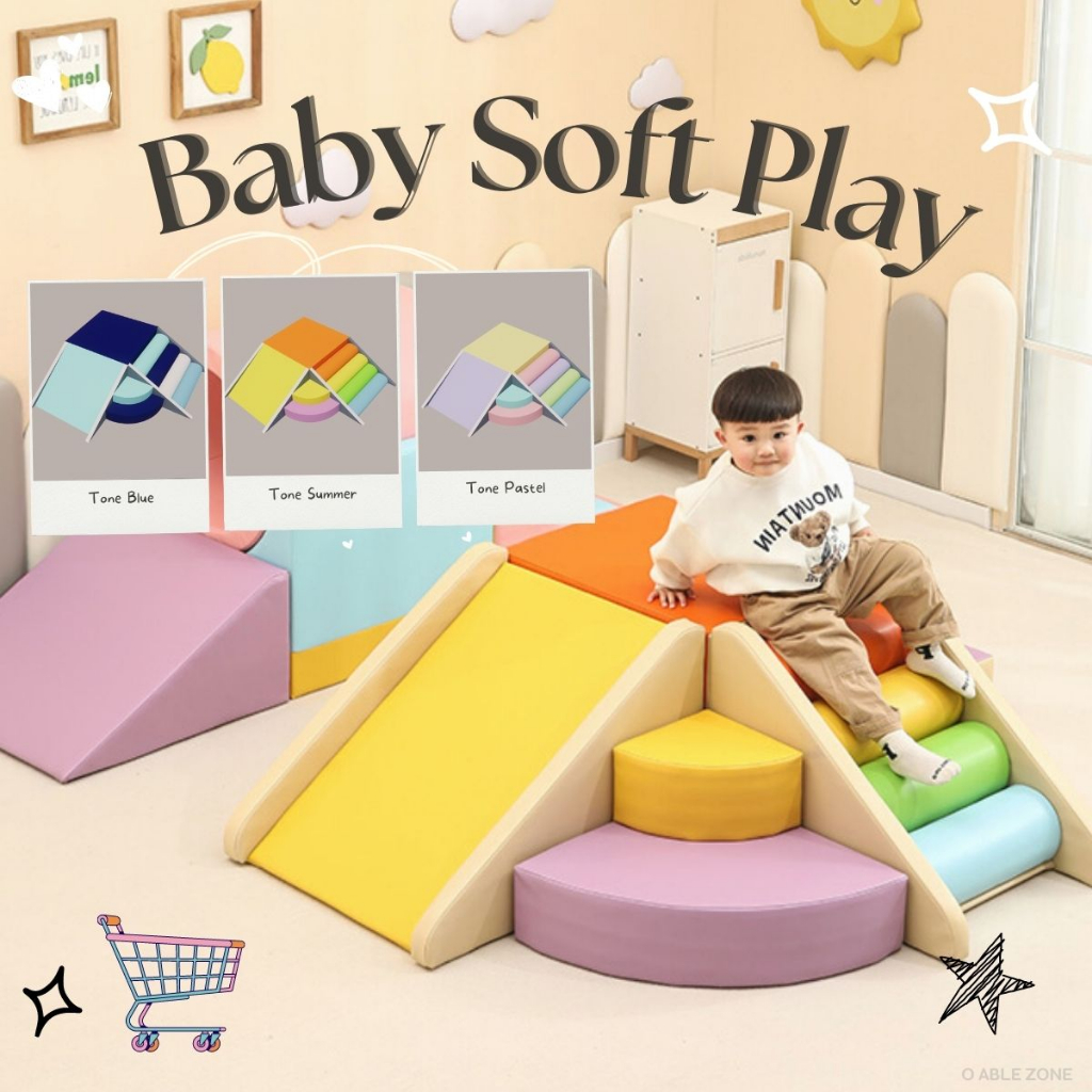 Ozone baby soft play ของเล่นเด็ก เบาะปีนป่าย ชุดของเล่นแบบกันกระแทก การ ...