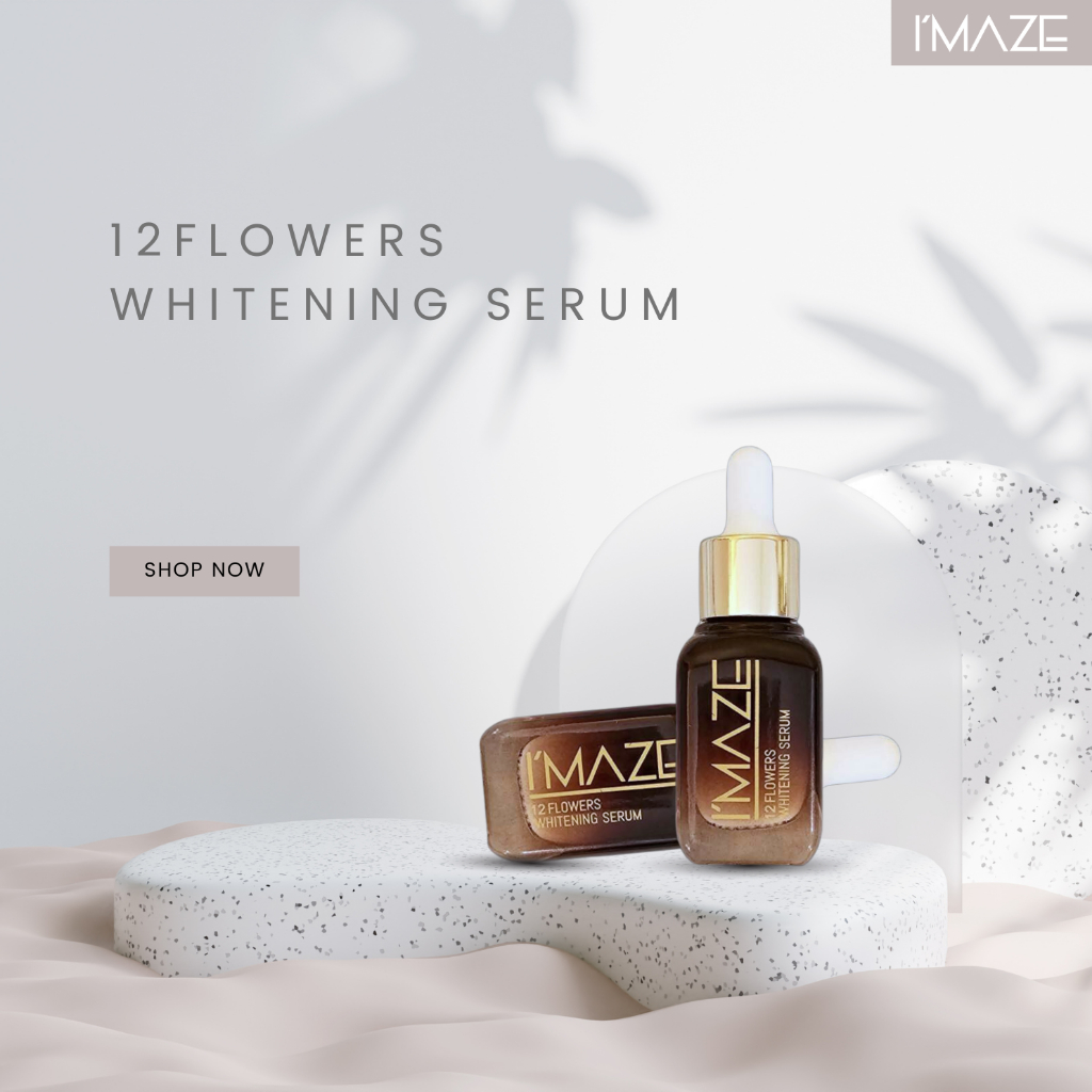 IMAZE 12 Flowers Whitening serum Vitamin C NIACINAMIDE HYA 20ml. เซรั่ม ...