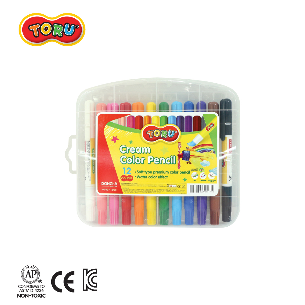 TORU (โทรุ) ดินสอสีเนื้อครีม 12 สี สีเด็ก Cream Color Pencil รหัส TR ...