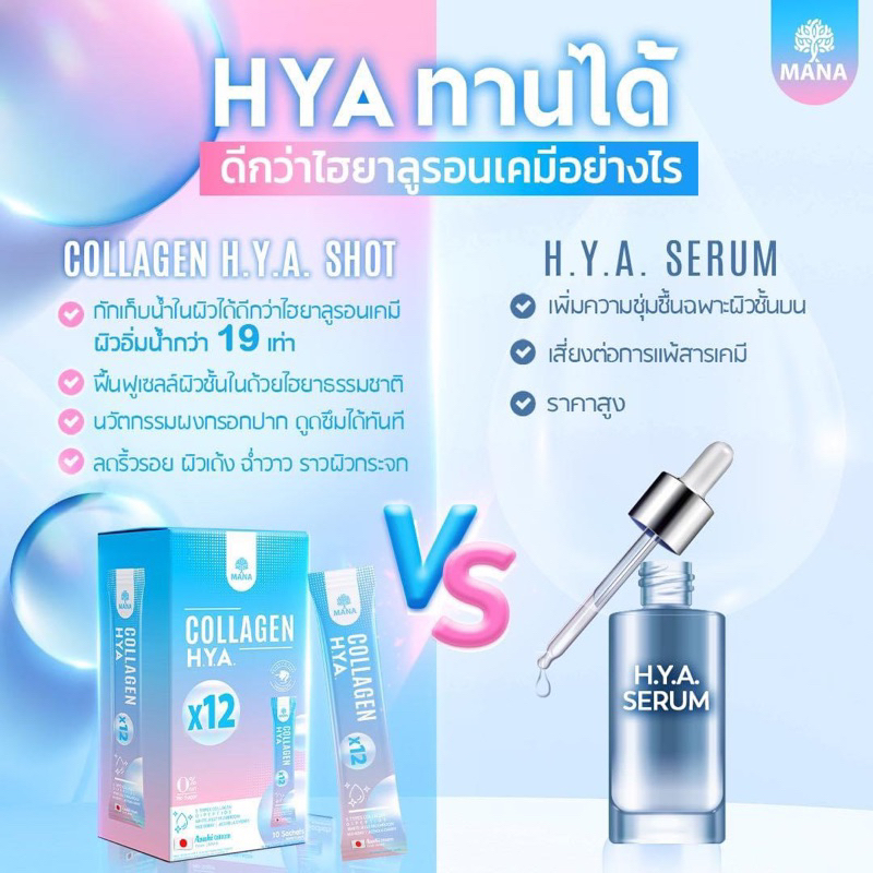 คอลลาเจนญาญ่า มานา Mana คอลลาเจนกรอกปาก ดูดซึมได้ทันที (1กล่อง10ซอง ...