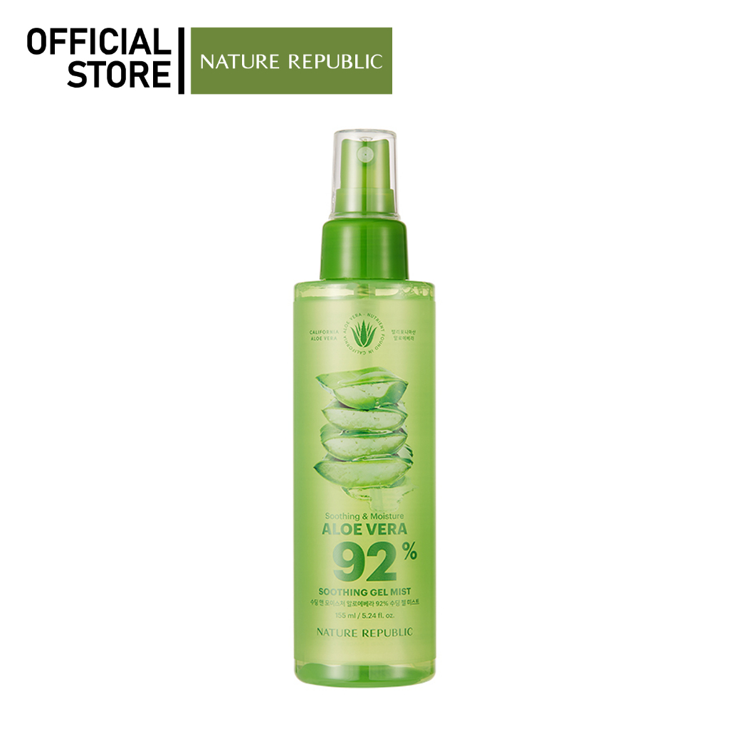 NATURE REPUBLIC SOOTHING MOISTURE ALOE VERA 92 SOOTHING GEL MIST (155ML ...