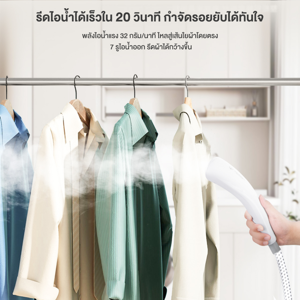 Simplus เตารีดไอน้ำ เครื่องรีดไอน้ำ ใช้ได้ทั้งรีดแบบเรียบและแบบแขวน 2 ...