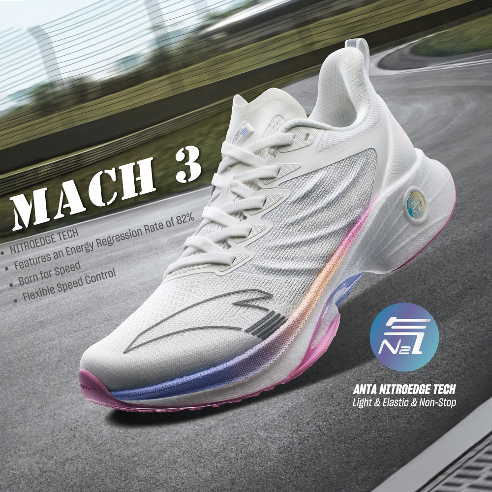 ANTA Mach 3 Eileen GU รองเท้าวิ่งผู้หญิง เทคโนโลยี NITROEDGE รองเท้ากัน ...