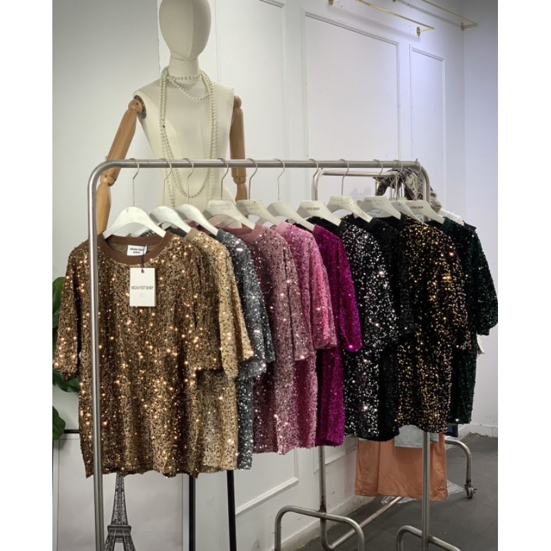 Plus size เสื้อยืดปักเลื่อม️KKUU TIST SHOP - cartoon415 - ThaiPick