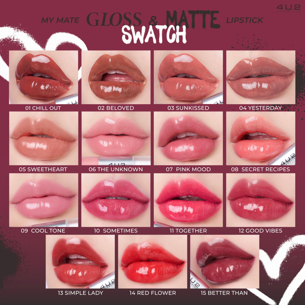 4U2 MY MATE GLOSS MATTE LIP - 4u2_cosmetics - ThaiPick
