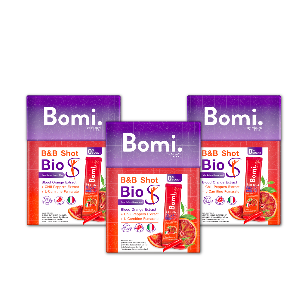 แพ็ค 3 Bomi BB Shot Bio S (14x3g) โบมิ บีแอนด์บี ช็อท ไบโอ เอส รสส้ม ...