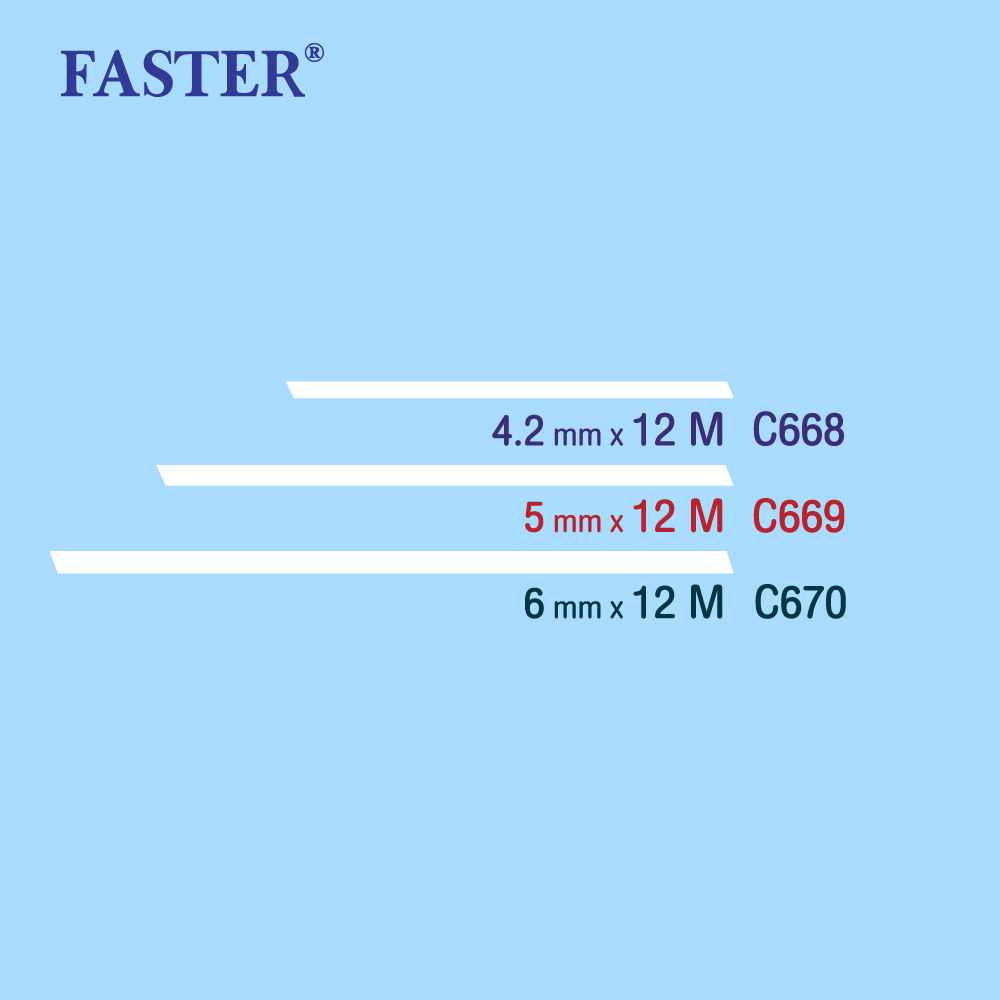 FASTER (ฟาสเตอร์) เทปลบคำผิด PRO-LINE EXTRA LONG ยาว 12เมตร เทปลบ ...