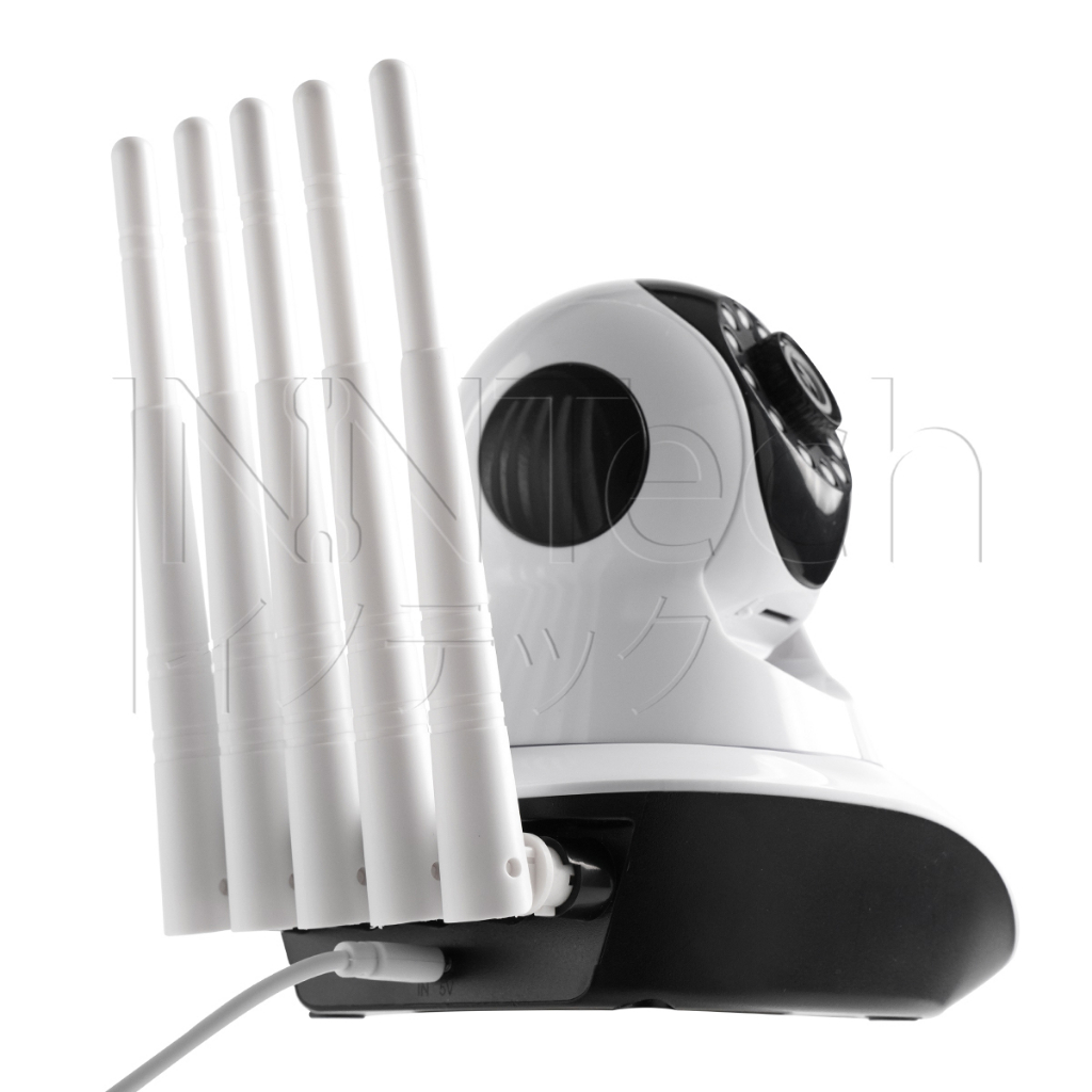 InniTech กล้องวงจรปิด กล้องวงจรปิดไร้สาย 5 ล้านพิกเซล 5 เสา Full Color ...