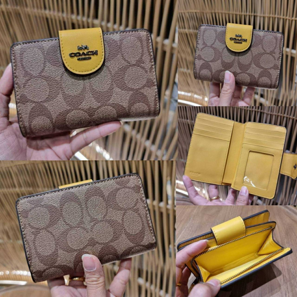 COACH C0082 MEDIUM CORNER ZIP WALLET IN SIGNATURE CANVAS - coach ...