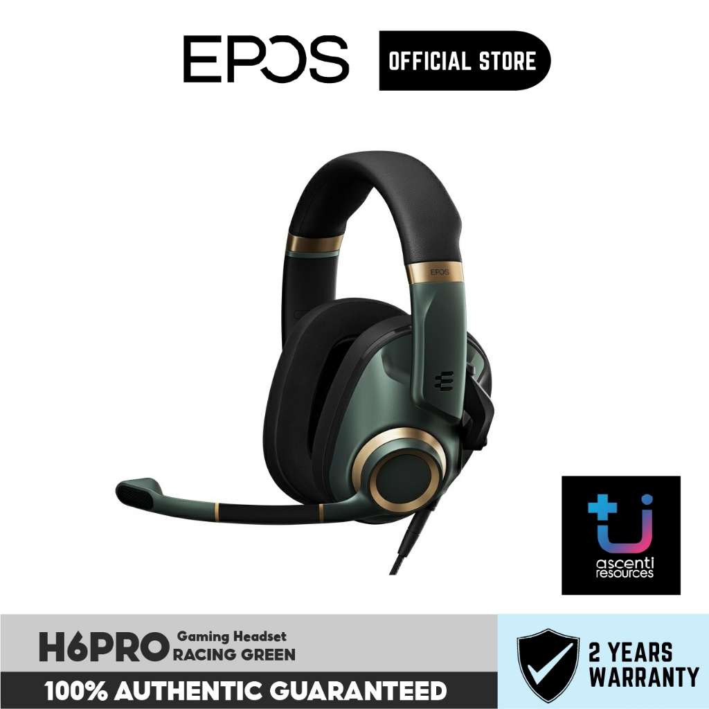 EPOS H6PRO (หูฟังเกมมิ่ง) Gaming Headset RACING GREEN (H6PRO-CLOSED-GR) - epos_official - ThaiPick