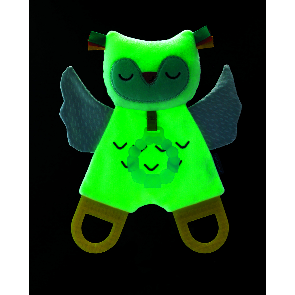Infantino Glow-in-the-Dark Cuddle Teether Owl - ยางกัดน่ากอดลายนกฮูก ...