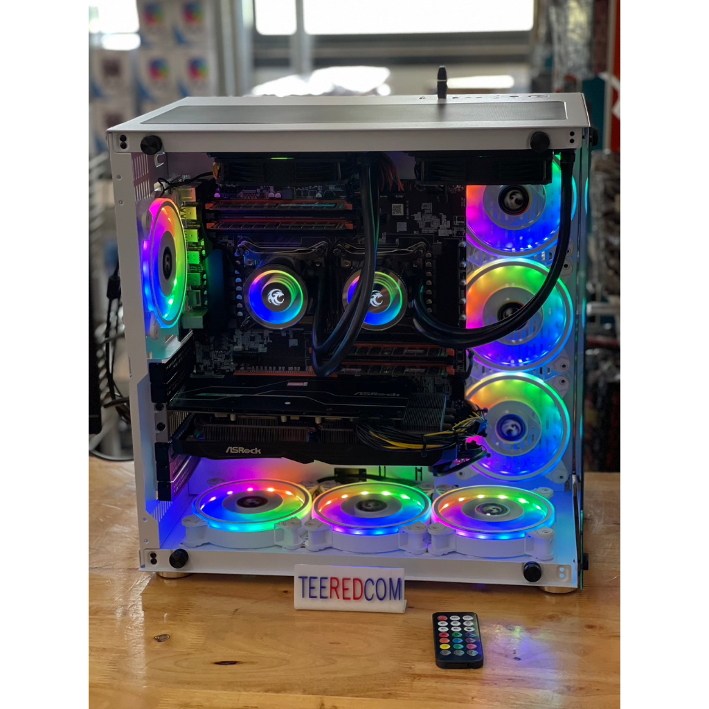 คอมประกอบV4 56เทรด 2 CPU intel xeon E5 2690v4 x2 28c/56t /Ram ecc 32 ...