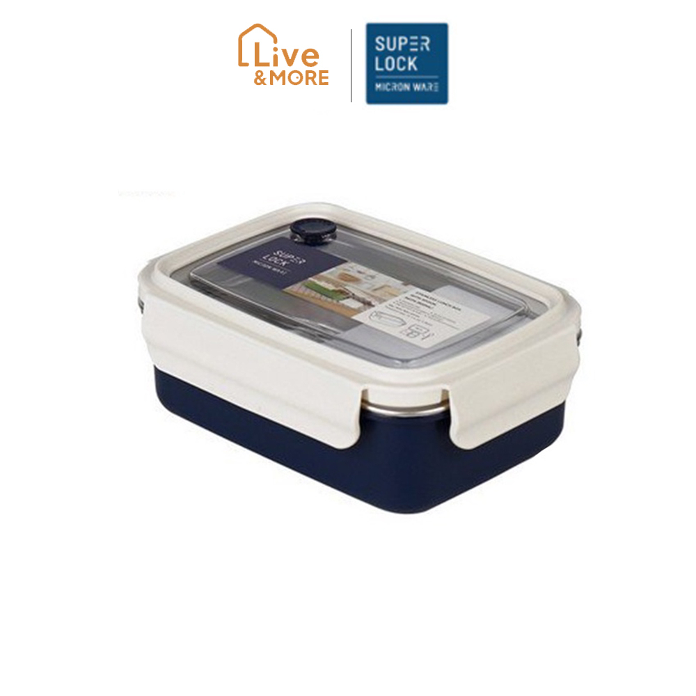 Super Lock กล่องข้าวสแตนเลส 2 ช่อง พร้อมช้อน ถนอมอาหารได้นาน รุ่น 6179 ...