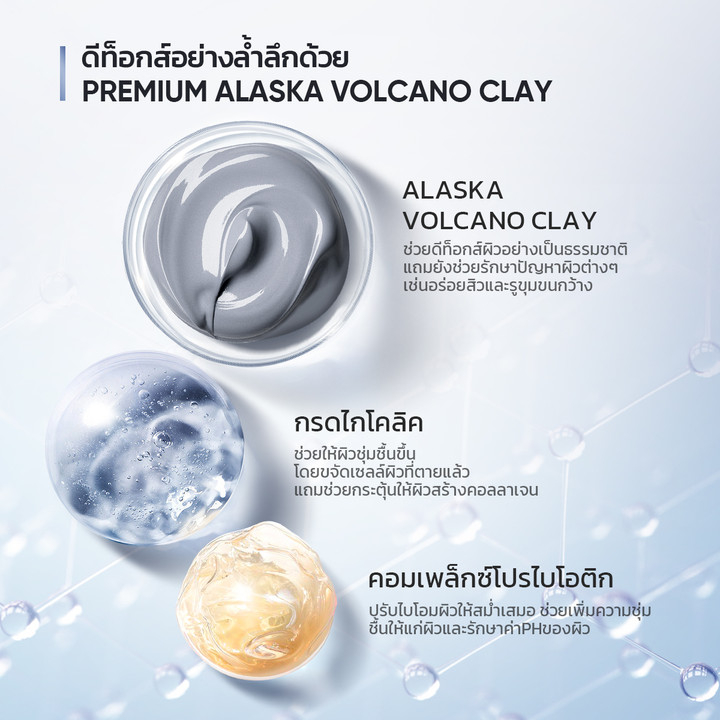 SKINTIFIC อลาสก้า โวลคาโน ดีพ พอร์ คลีนซิ่ง มาส์กโคลน สติ๊ก 40g Alaska ...