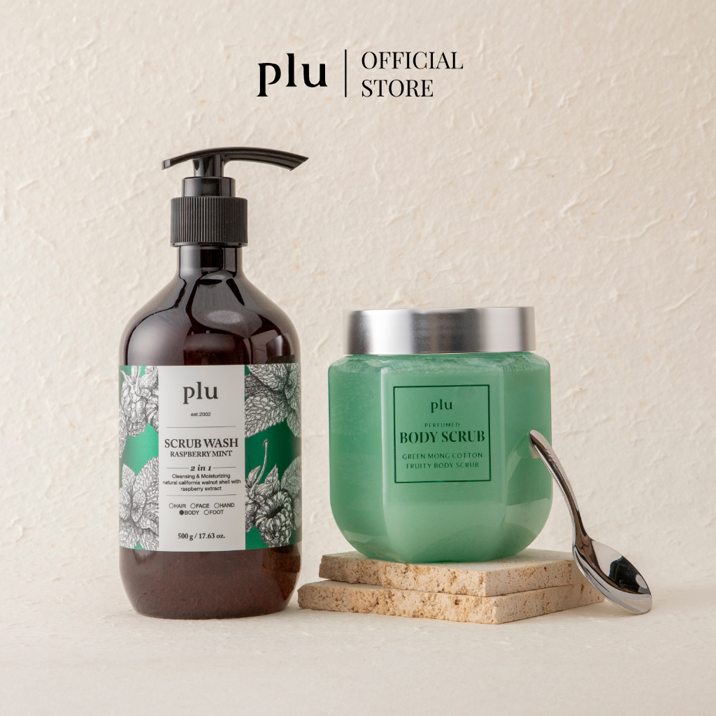 (DUO SET) PLU PERFUMED FRUITY BODY SCRUB 500G PLU SCRUB WASH 500G - plu ...