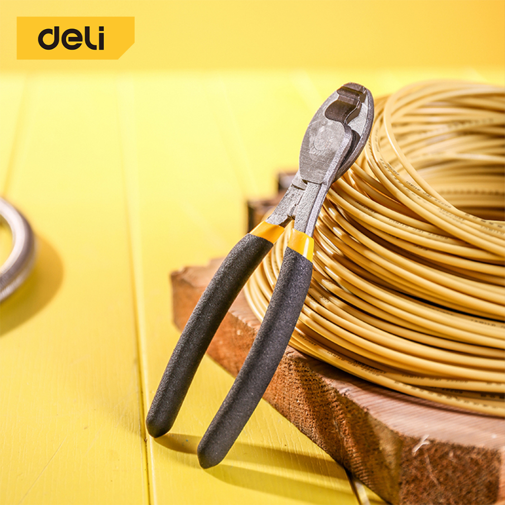 Deli คีมตัดสายเคเบิ้ล คีมปอกสายไฟ ใบมีดคม 6นิ้ว 8นิ้ว 10นิ้ว 18นิ้ว 24 ...