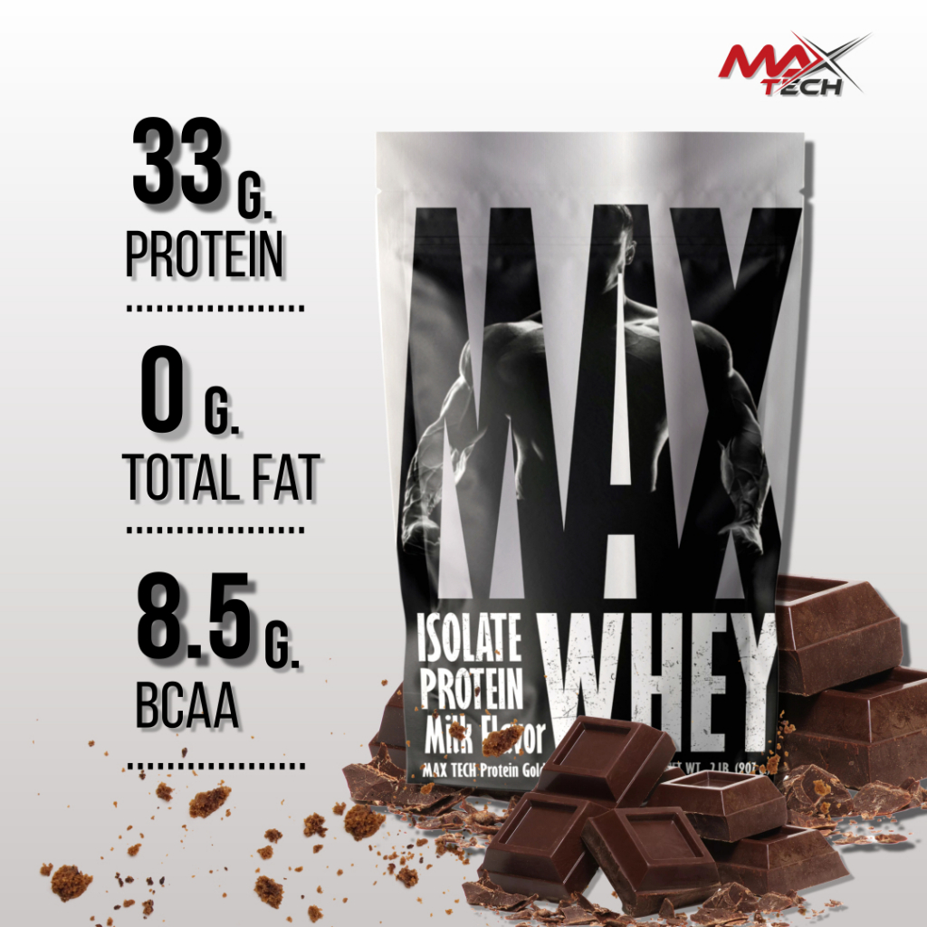 MaxTech Protein Isolate เวย์โปรตีน ไอโซเลท ลดไขมัน เพิ่มกล้ามเนื้อ V19 - thasirihero - ThaiPick