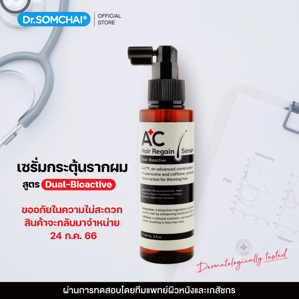 A plus C Hair Regain Serum 120 ml. ซีรั่ม สำหรับ ผมร่วง ผมบาง สร้างราก ...