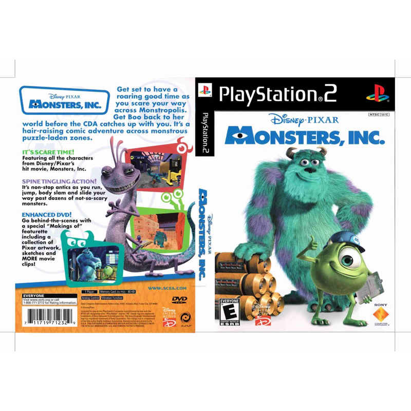 แผ่นเกมส์Ps2 - Monsters Inc - jamesbondgame - ThaiPick