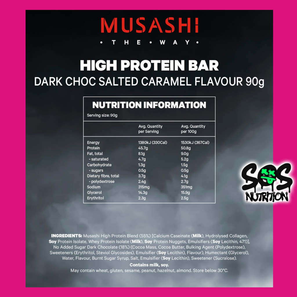 MUSASHI HIGH PROTEIN BAR 45g - sos.nutrition - ThaiPick