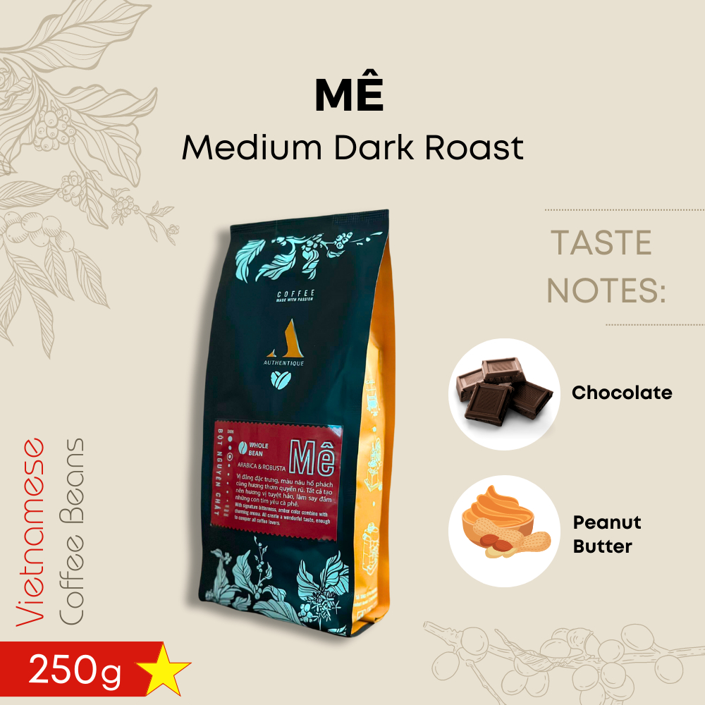 Authentique Coffee ME (เมล็ดกาแฟ)- Medium Dark Blend (คั่วกลางเข้ม) (80 ...