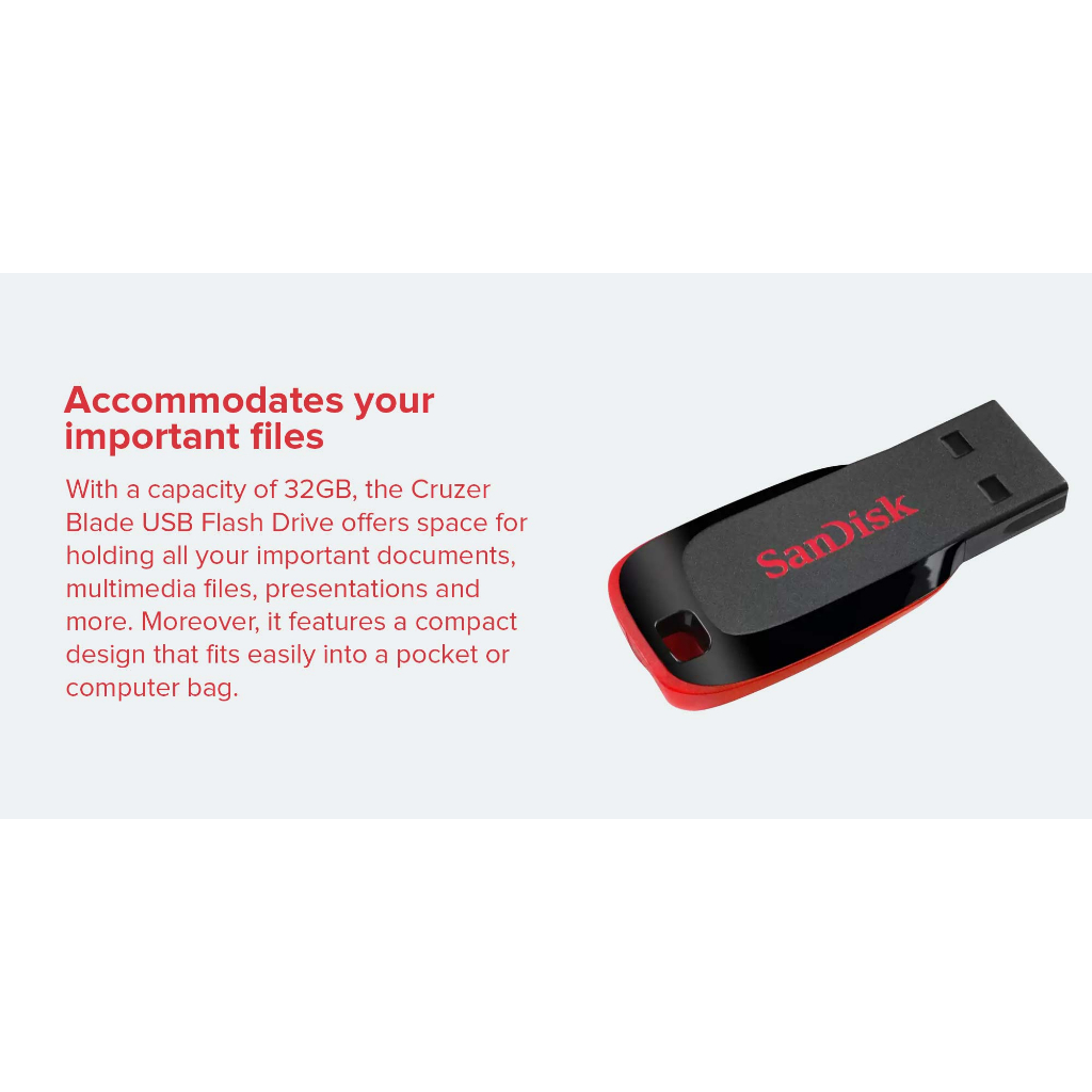 แฟลชไดร์ฟ Flash Drive แฟลชดิสก์ Flash Disk USB 2.0 Cruzer Blade 8GB 16GB 32GB 64GB 128GB ...