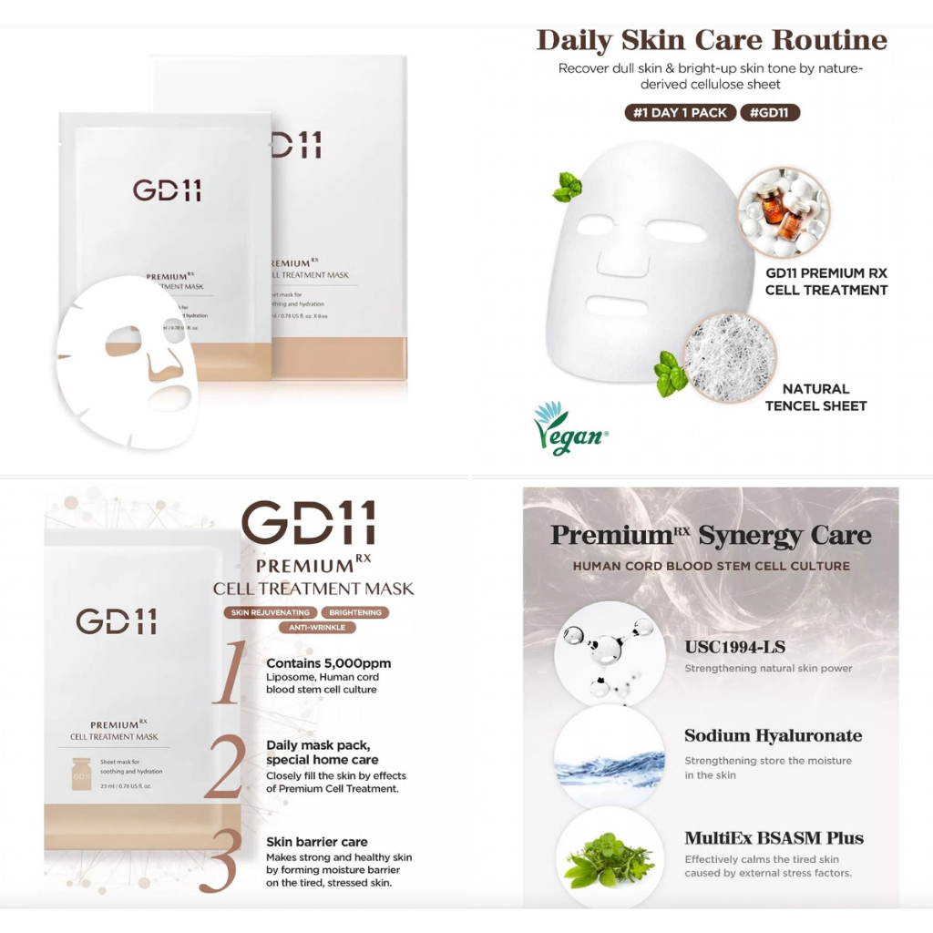 (แท้ พร้อมส่ง)GD11 Premium RX Treatment Mask 1 กล่องมี 6 แผ่น - my ...