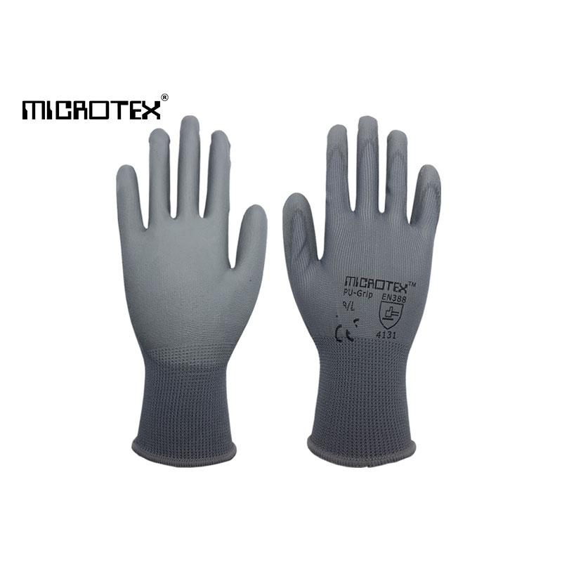 ถุงมือถักเคลือบพียู MICROTEX รุ่น PU-GRIP สีเทา | งานอิเล็กทรอนิกส์ ...