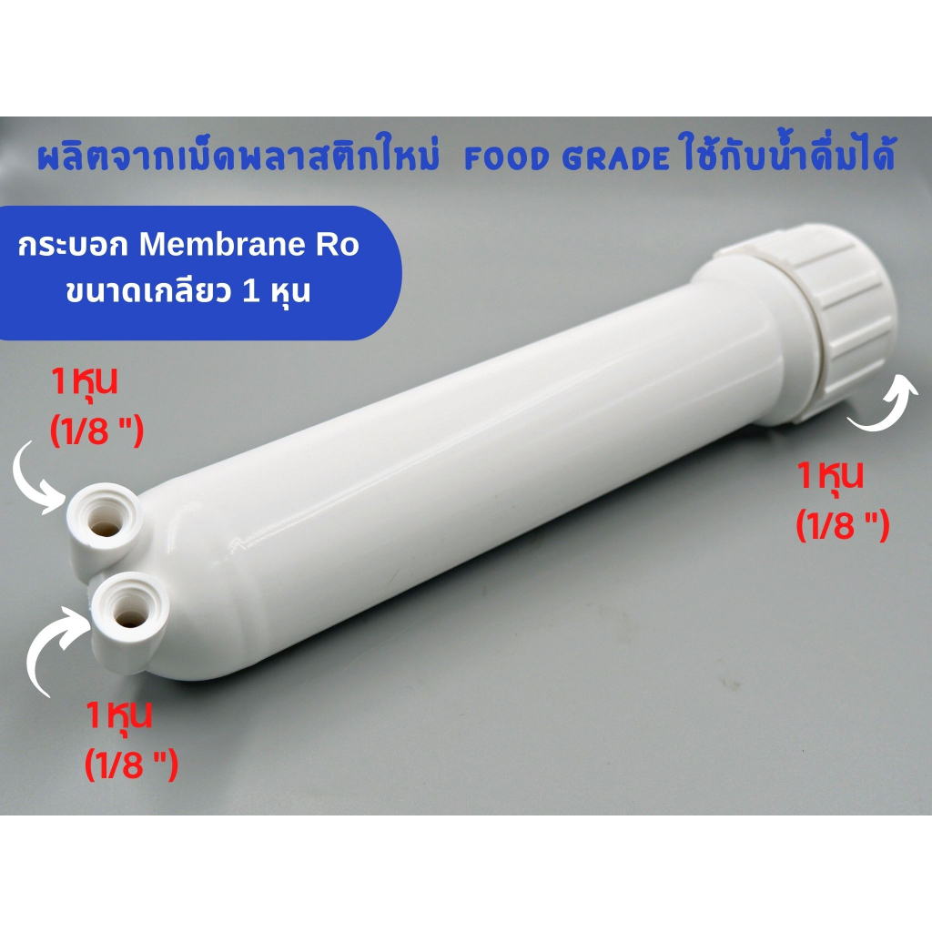 กระบอก ไส้กรอง RO เกลียวใน 1 หุน สำหรับ Membrane RO พลาสติก Food grade ...