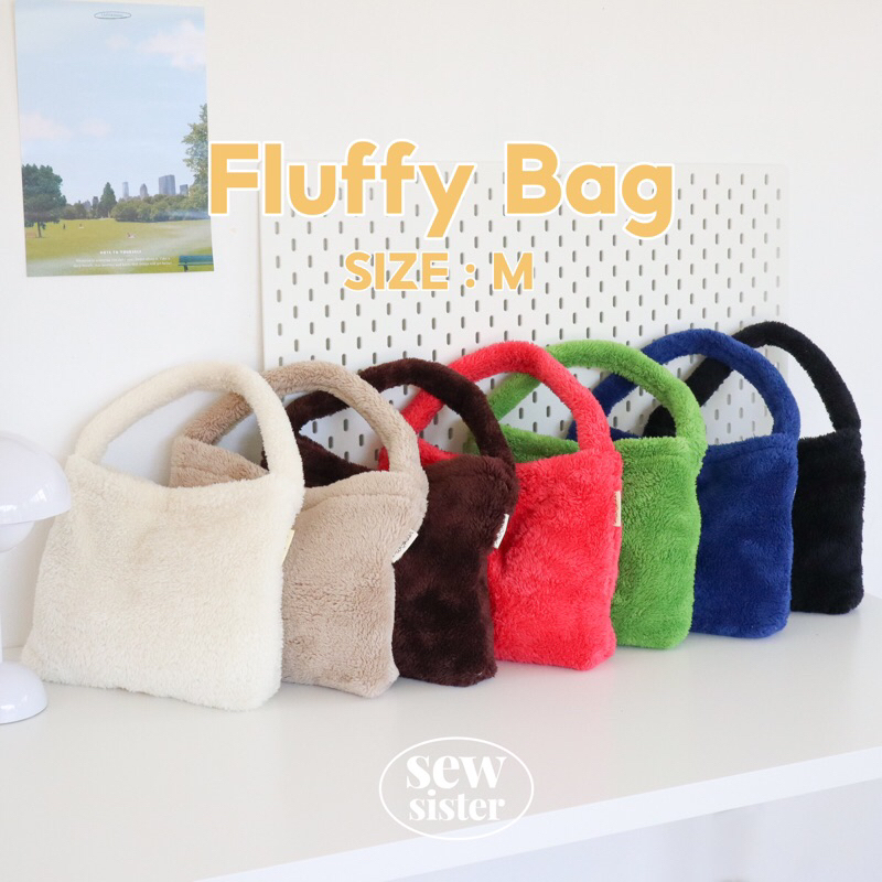 พร้อมส่ง Fluffy bag SizeM กระเป๋าขนนุ่ม สะพายไหล่ 7 สี งานผลิตในไทย ...