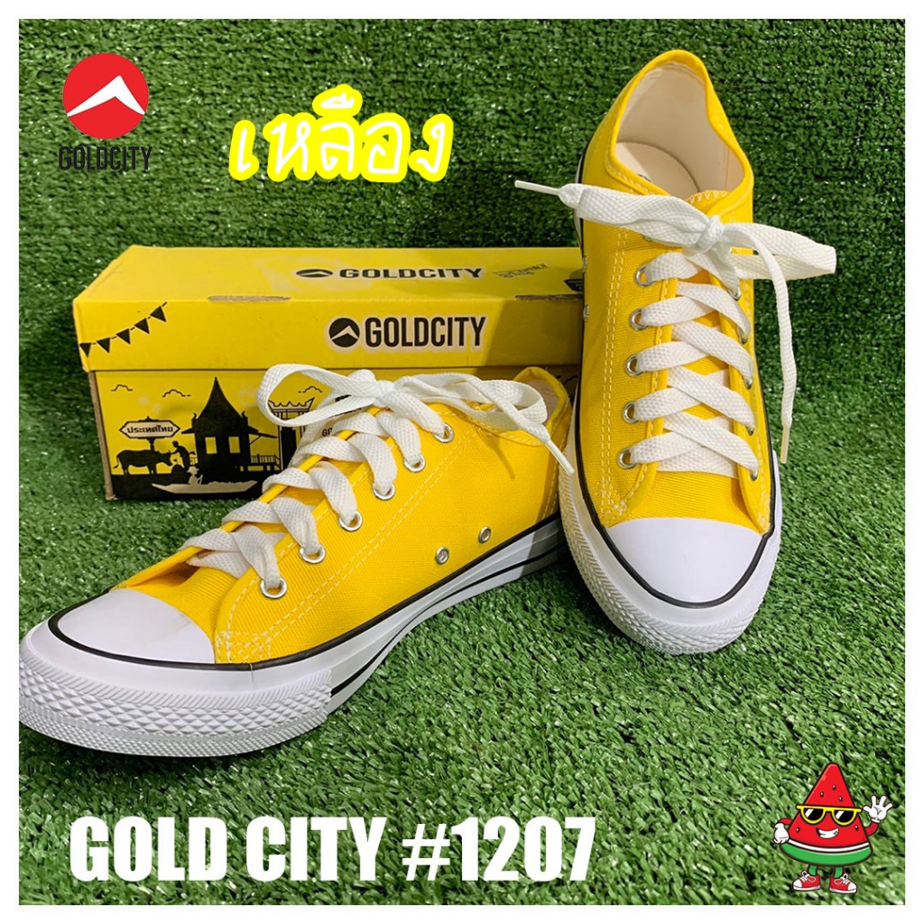 GoldCity รองเท้าผ้าใบ ใส่ทนใส่ดีสีไม่ตกพื้นนุ่ม สีสด มี 4 สี Size37-47 No02 - ร้านรองเท้า แตงโม ...