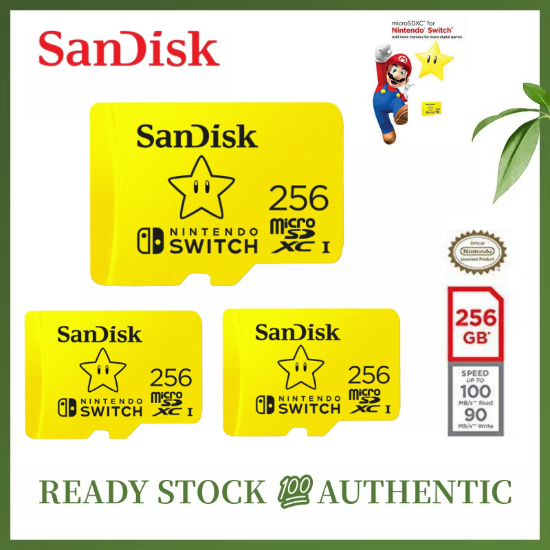 พร้อมส่ง SanDisk Micro Sd Card 128GB 256GB SDXC For Nintendo Switch ...