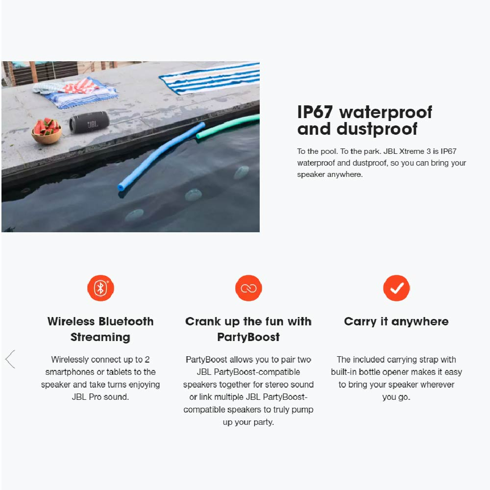 Jbl Xtreme 3 ลําโพงบลูทูธไร้สาย กันน้ํา แบบพกพา - mugenscott - ThaiPick