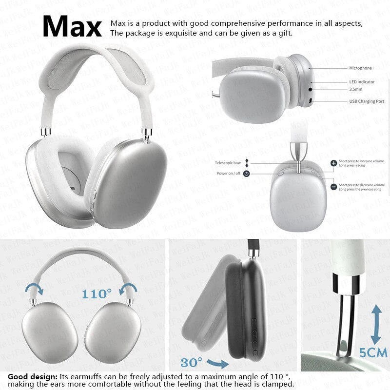 จัดส่งภายใน 48 ชั่วโมงAirpod Max ชุดหูฟังบลูทูธแท้ 100 ANC หูฟังไร้สาย ...
