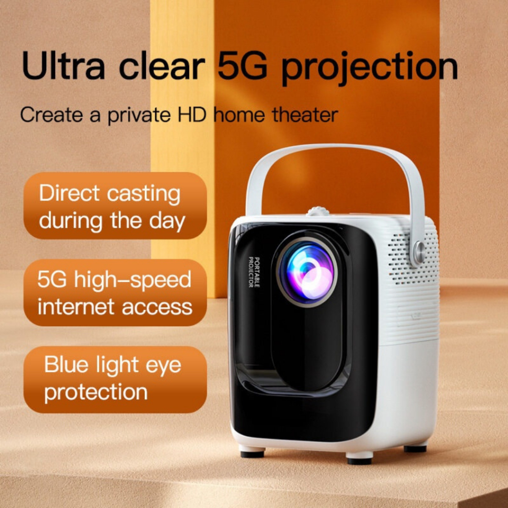 มาพร้อมขาตั้งโปรเจคเตอร์Smart Projector S10 4K Full HD แบบพกพา Mini ...