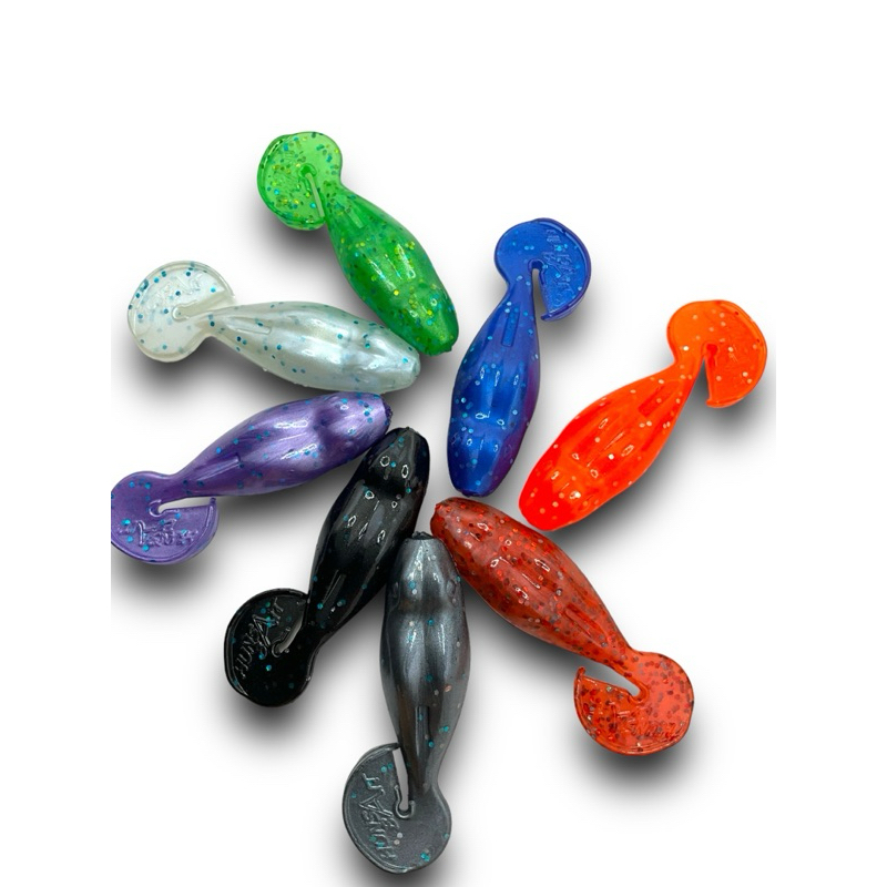 เหยื่อยาง ตกปลาช่อน Tailfrog mini 6.5cm 7.3กรัม 1ซอง5ตัว พร้อมตัวเบ็ด ...