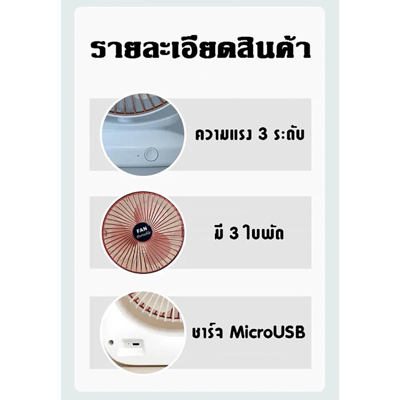 ส่วนลด 25% พัดลมตั้งโต๊ะ Portable Loop Desktop Fan USB - new_curmin ...