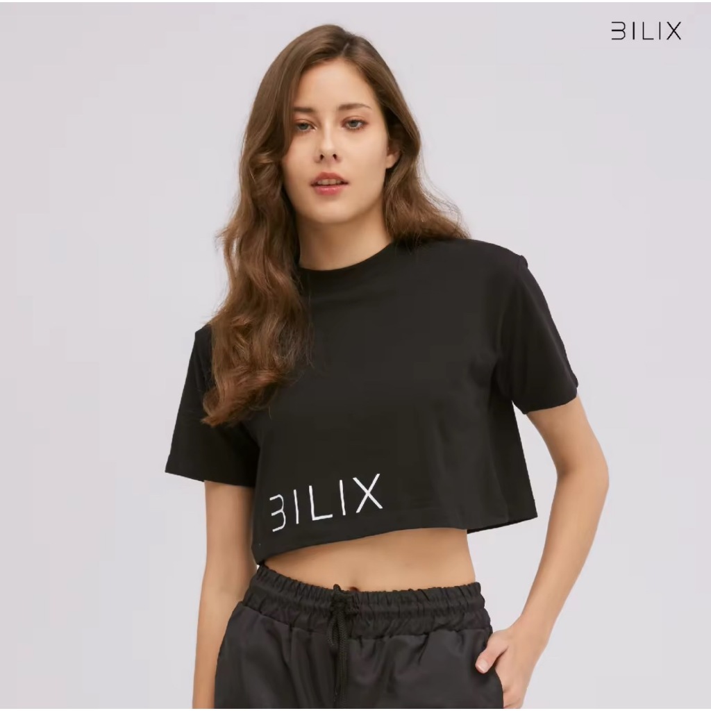 BILIX Moon Crop เสื้อครอปออกกำลังกาย ทรงโอเวอร์ไซส์ ผ้านุ่ม ใส่สบาย ...
