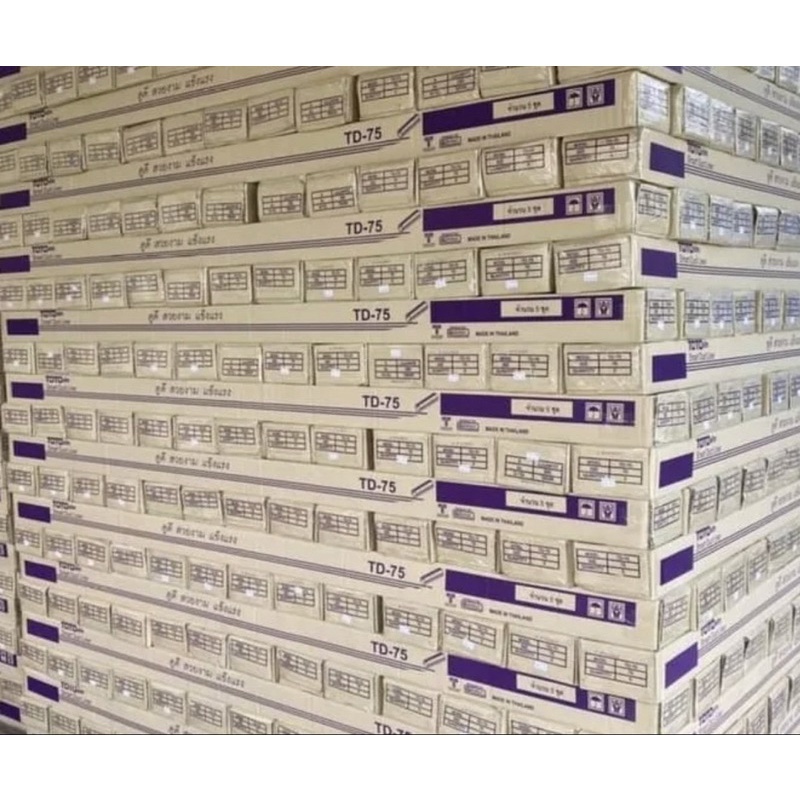 รางครอบท่อแอร์ TOTO-TD75 ยาว 2 เมตร (ยกกล่อง) 1 กล่อง 5 เส้น - Punsang ...