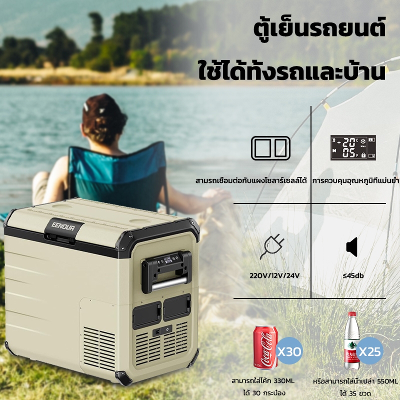 ตู้เย็นขนาด 35L/45L ตู้เย็นสำหรับพกพา ตู้เย็นมิน ตู้เย็นติดรถไซน์เล็ก ตู้แช่เย็น ใช้งานได้ทั้ง ...