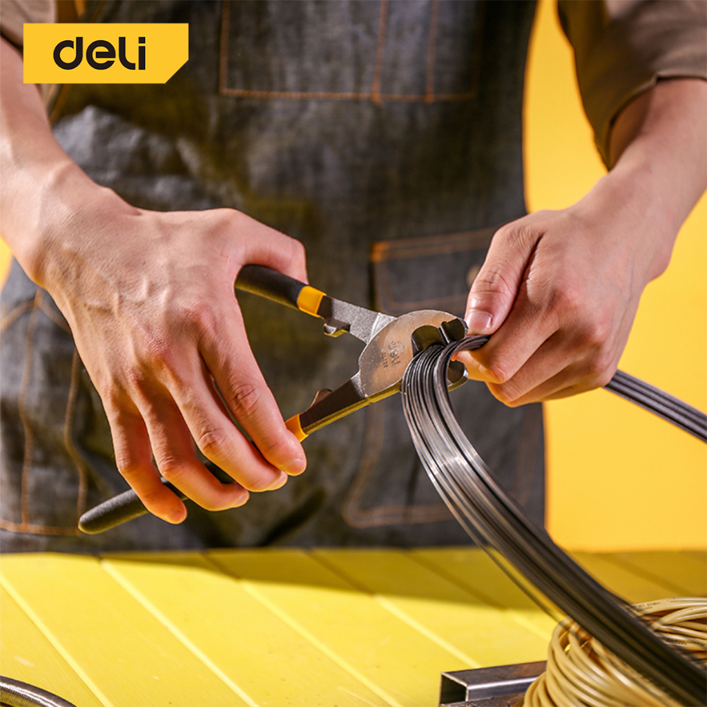 Deli คีมตัดสายเคเบิ้ล คีมปอกสายไฟ ใบมีดคม 6นิ้ว 8นิ้ว 10นิ้ว 18นิ้ว 24 ...