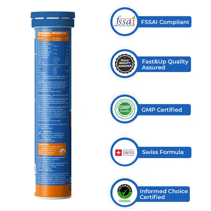 FASTUP Hydration Electrolyte เกลือแร่ อัดเม็ดสำหรับนักกีฬา ผสมน้ำดื่ม ...