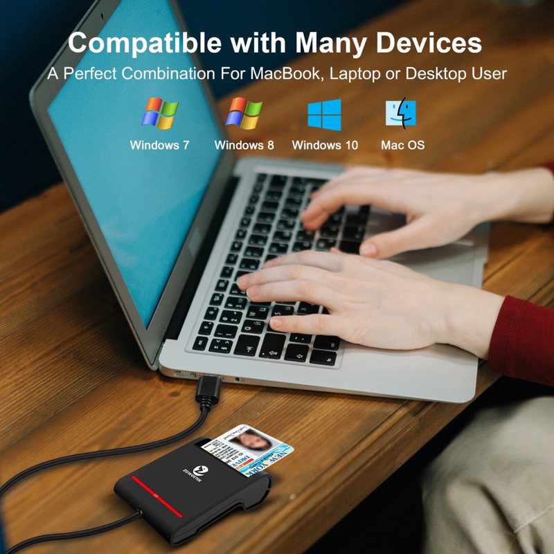 เครื่องอ่านบัตรประชาชน อเนกประสงค์ สเปค ICT Smart card reader ZW-12026 ...