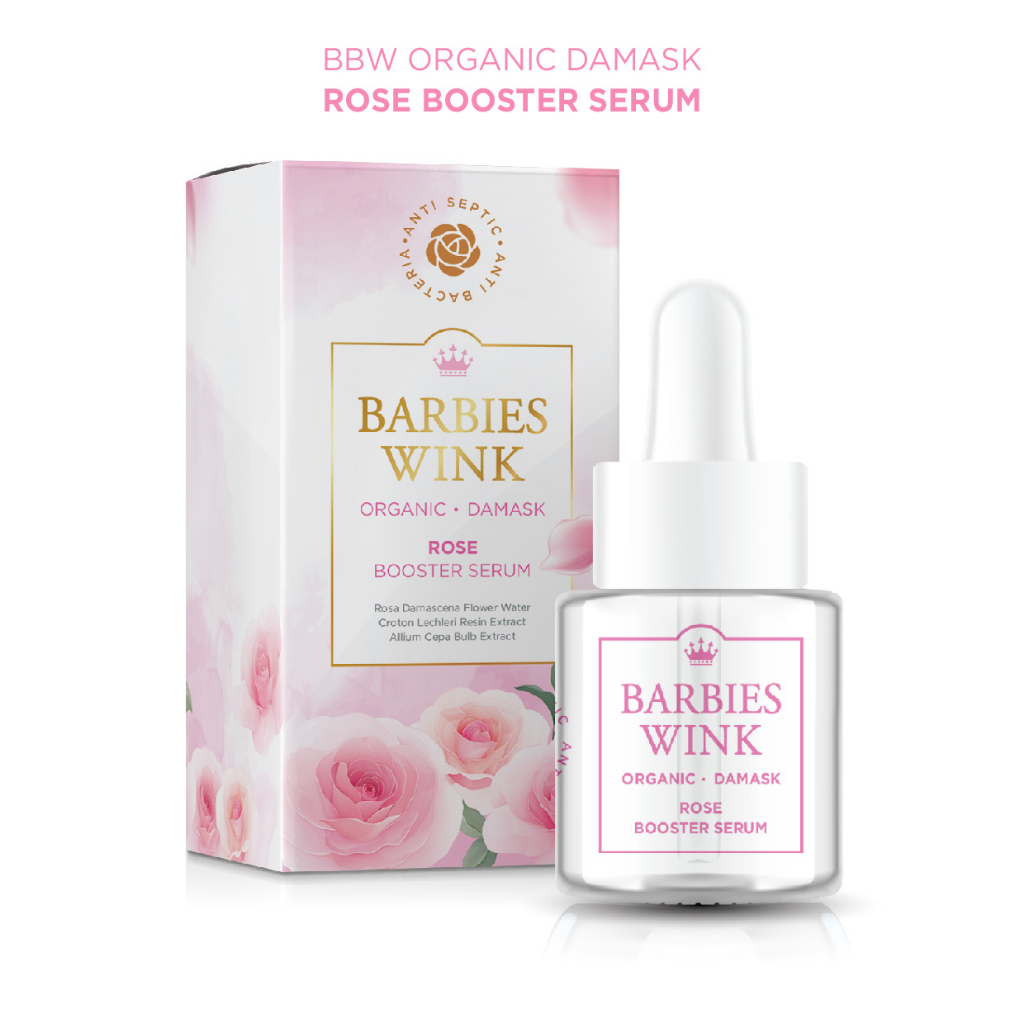 BARBIESWINK ORGANIC DAMASK ROSE BOOSTER SERUM - เซรั่มน้ำแร่กุหลาบ สยบสิว - barbieswink.official ...