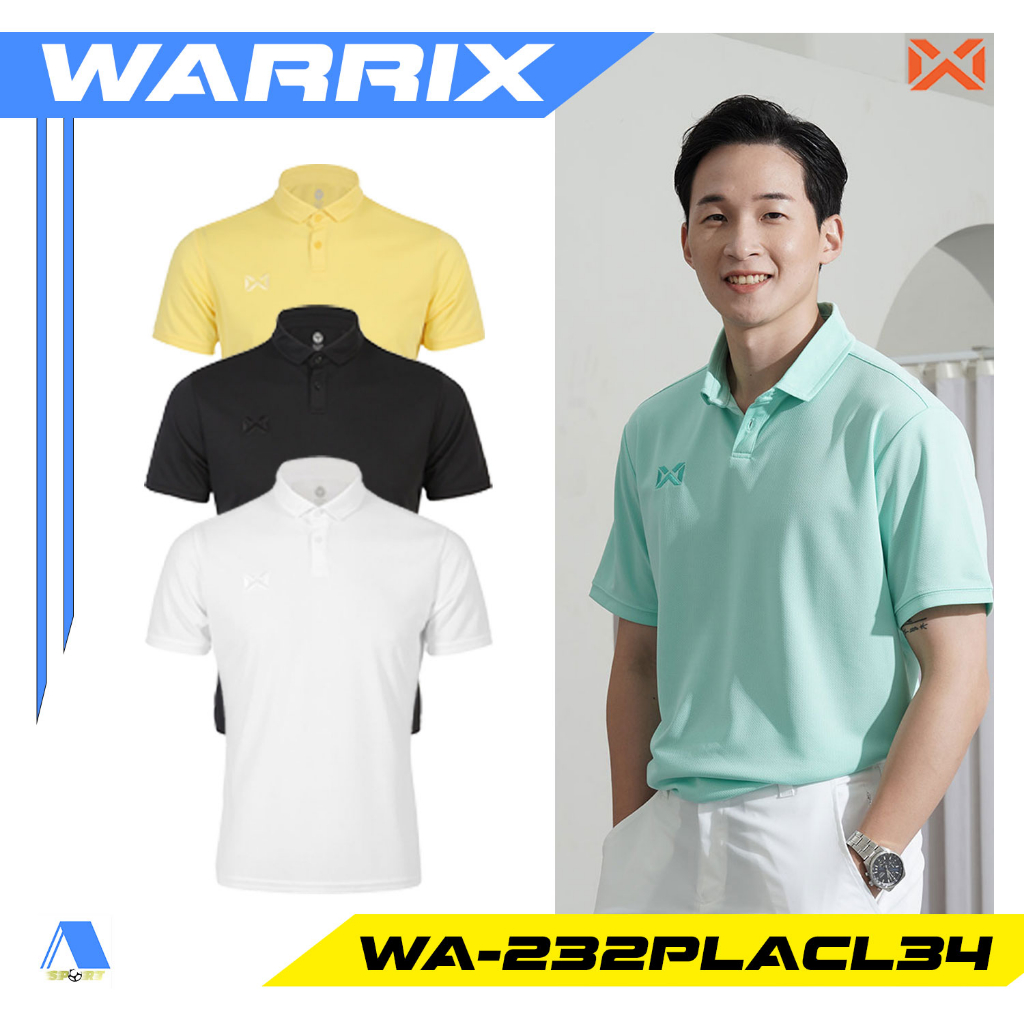 ส่งฟรี มีเงินคืน เสื้อโปโลวอริกซ์ WARRIX รุ่น PIN POLO SHIRT รหัส WA ...